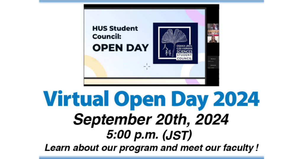 Virtual Open Day on September 20th, 2024! | Human Sciences